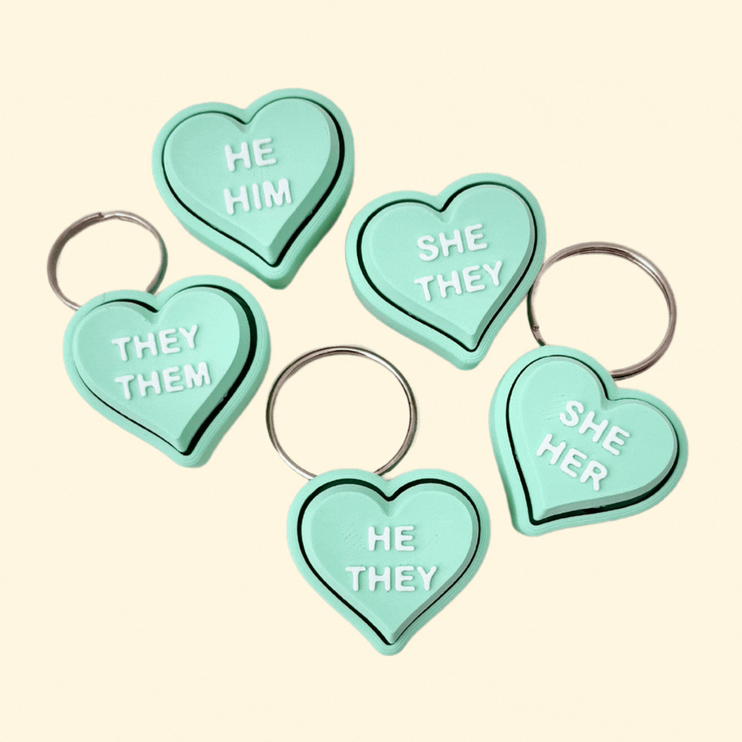 Pronoun Clicker Keyring – Flexi Fidgets Co.